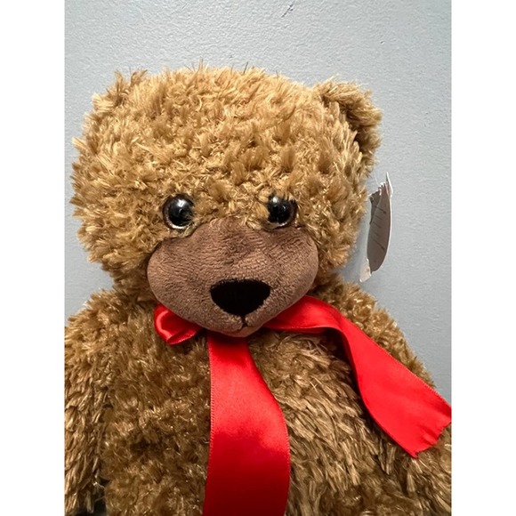 First & Main | Toys | First Main Teddy Bear With Red Neck Bow Plush ...